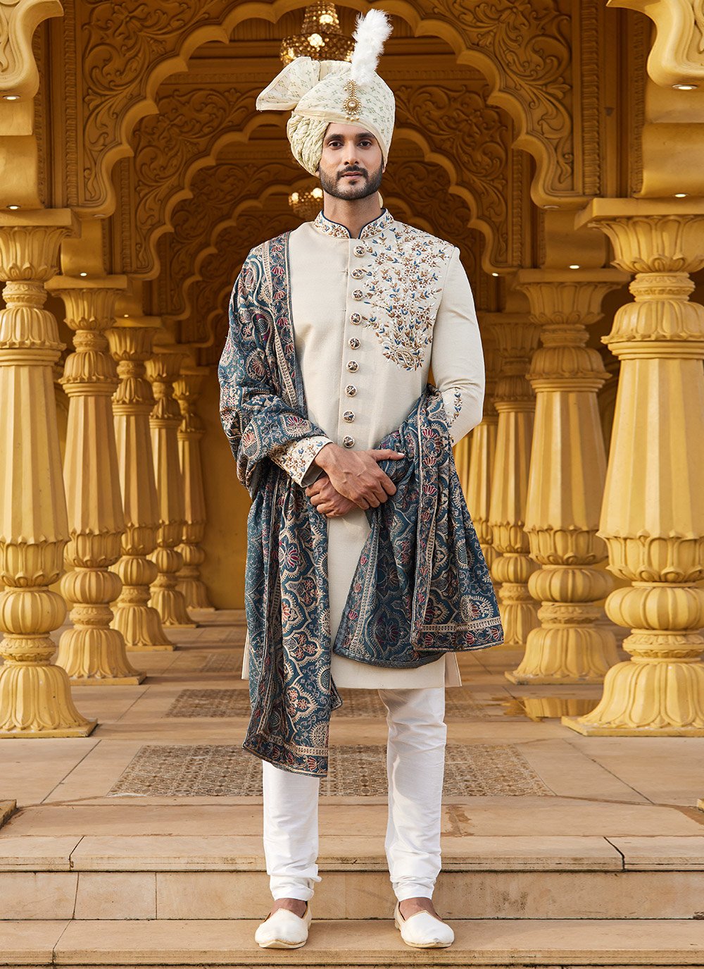 Cream Color Sherwani