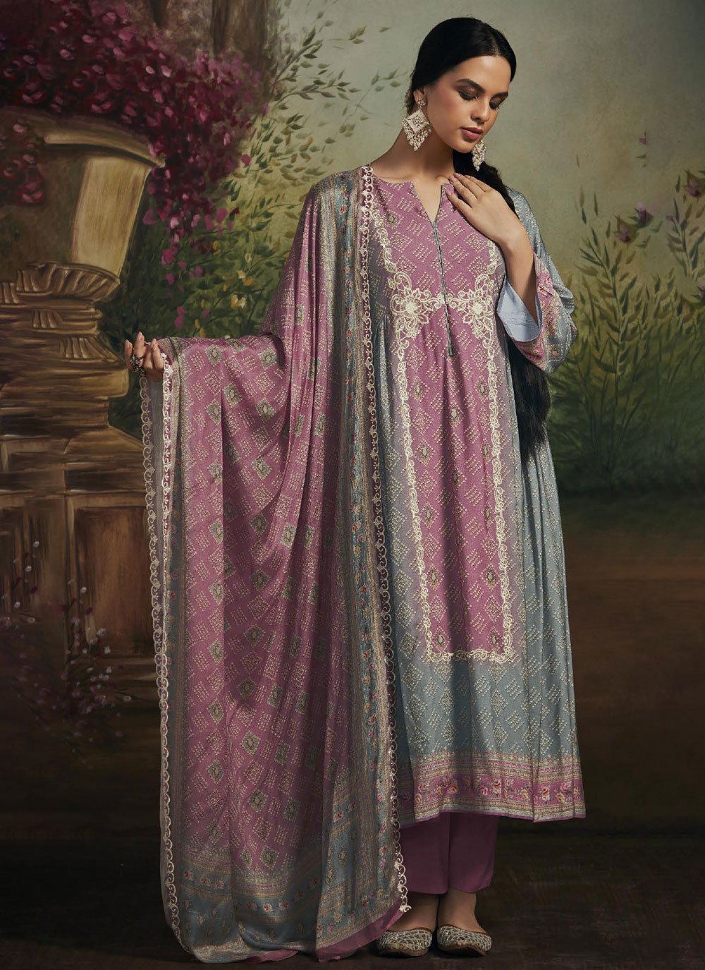 Remarkable Silk Pakistani Suit