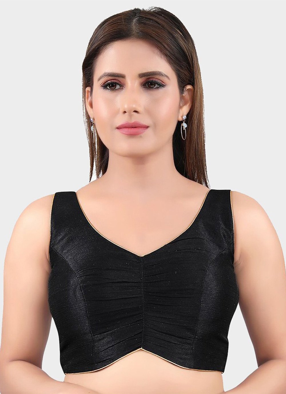 Plain Black Blouse Buy Zimmy Choo Blouse At Anant Exports – Long
