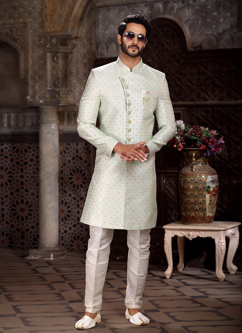 Green Mehndi Indo Western