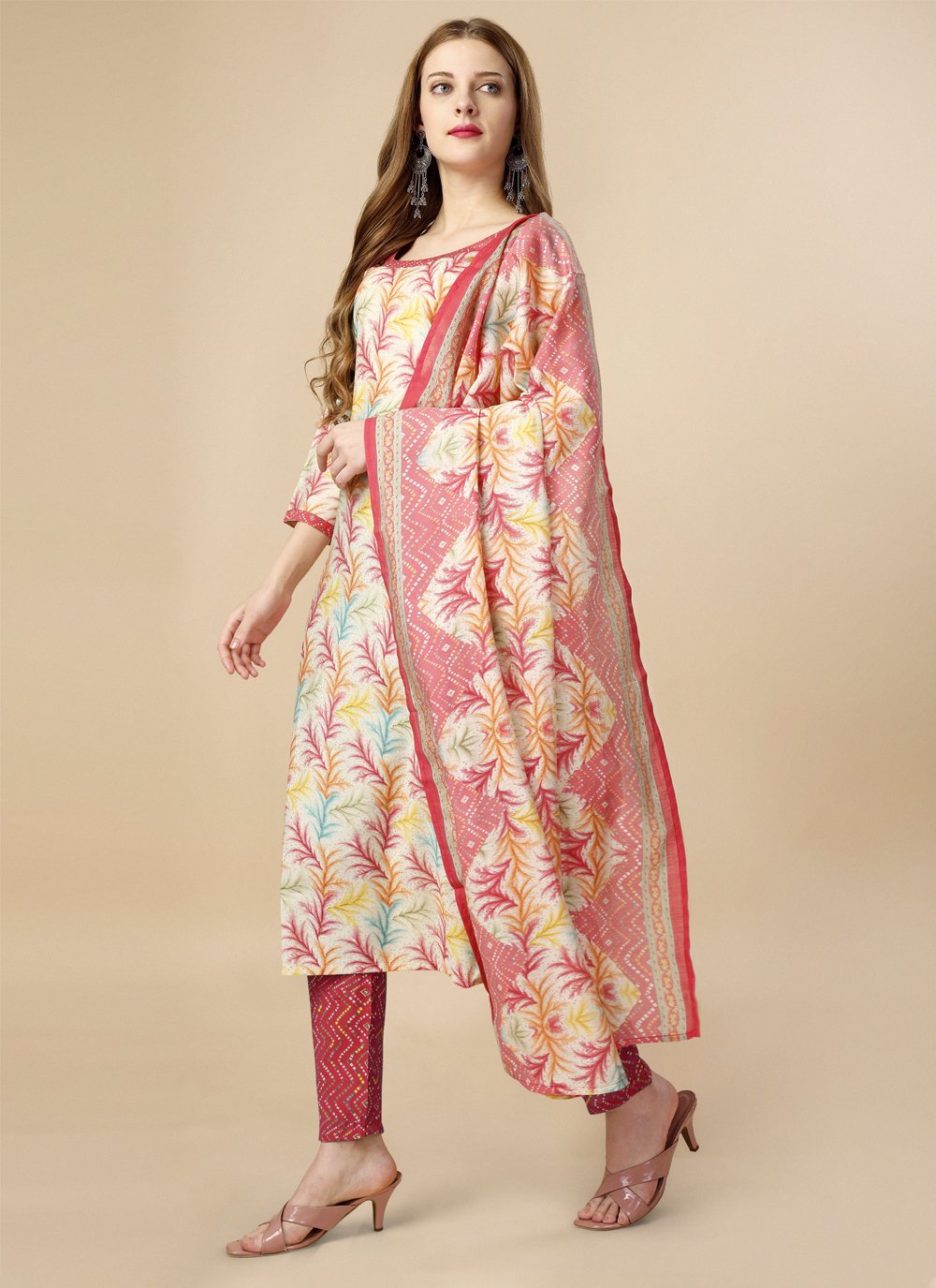 Multi Colour Ceremonial Pant Style Suit