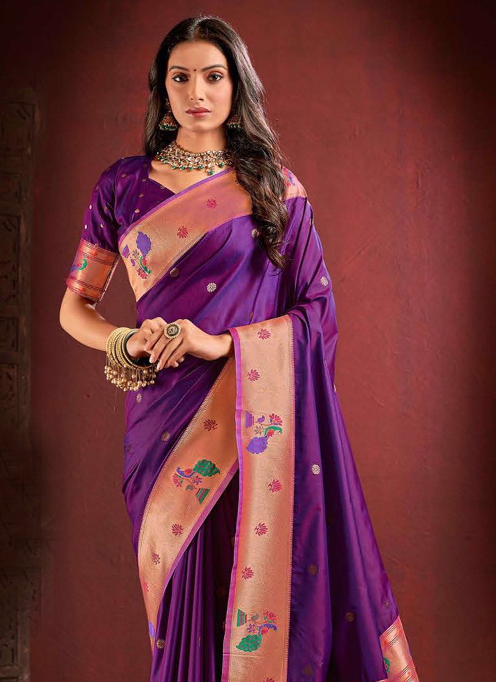 Purple Mehndi Classic Saree