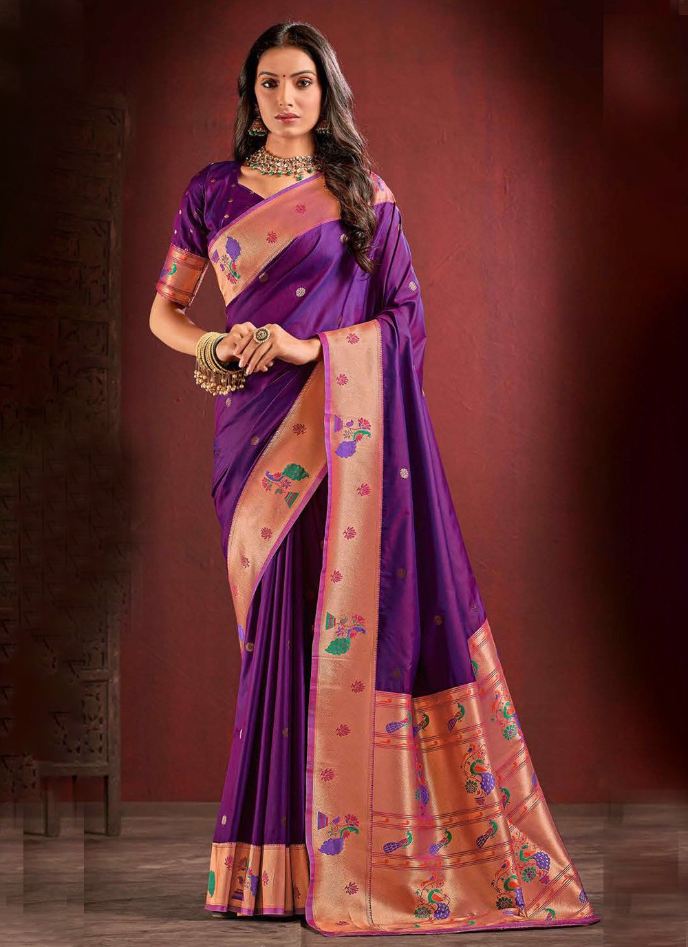 Purple Mehndi Classic Saree
