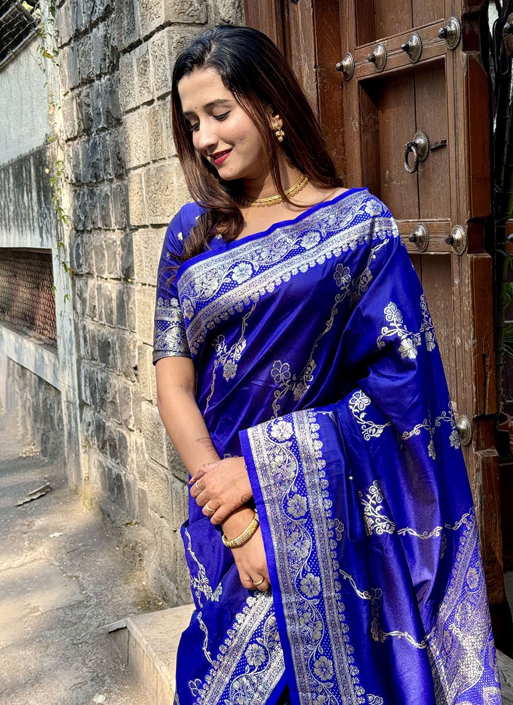 Blue Ceremonial Classic Saree