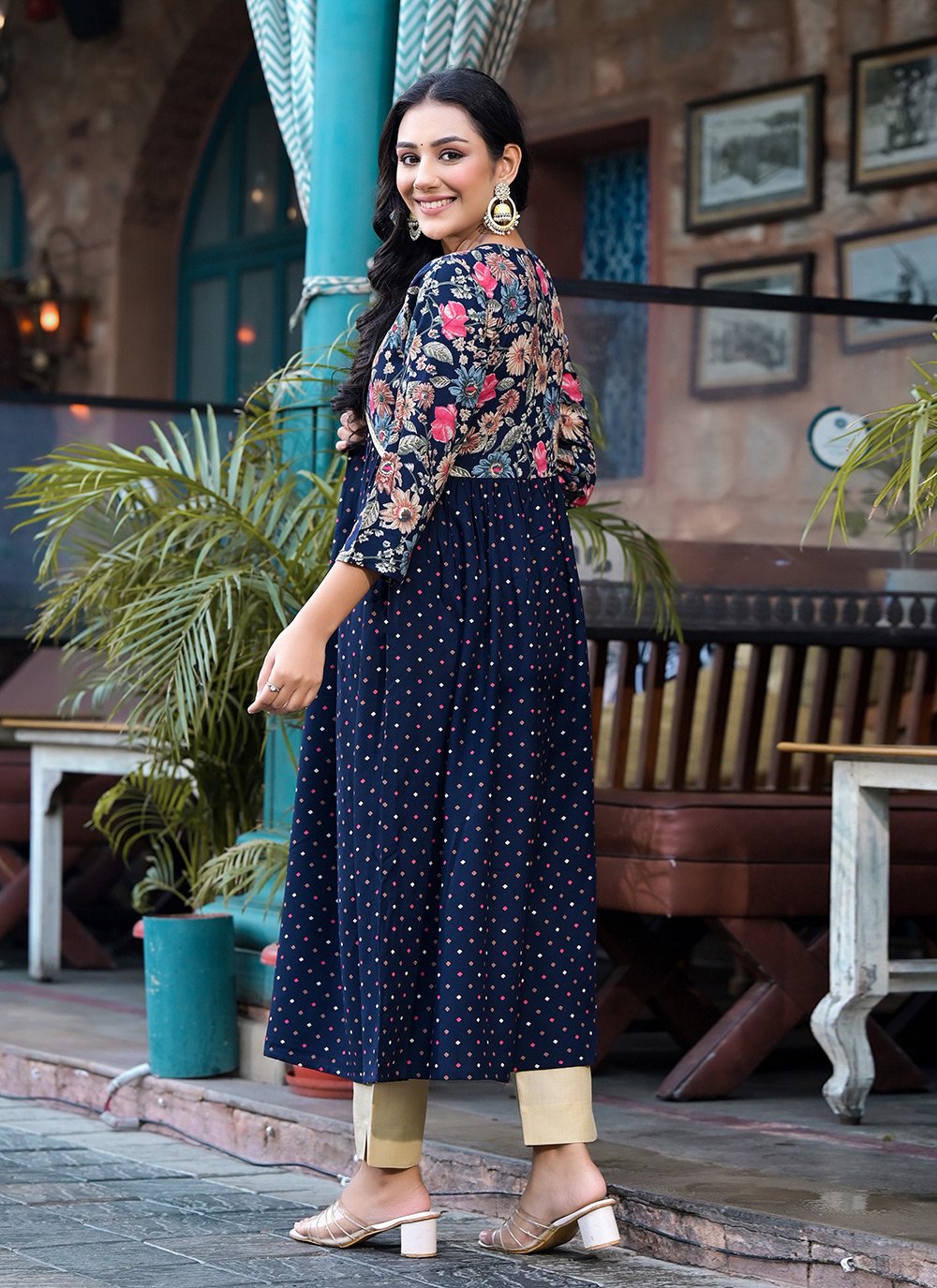 Blue Color Casual Kurti