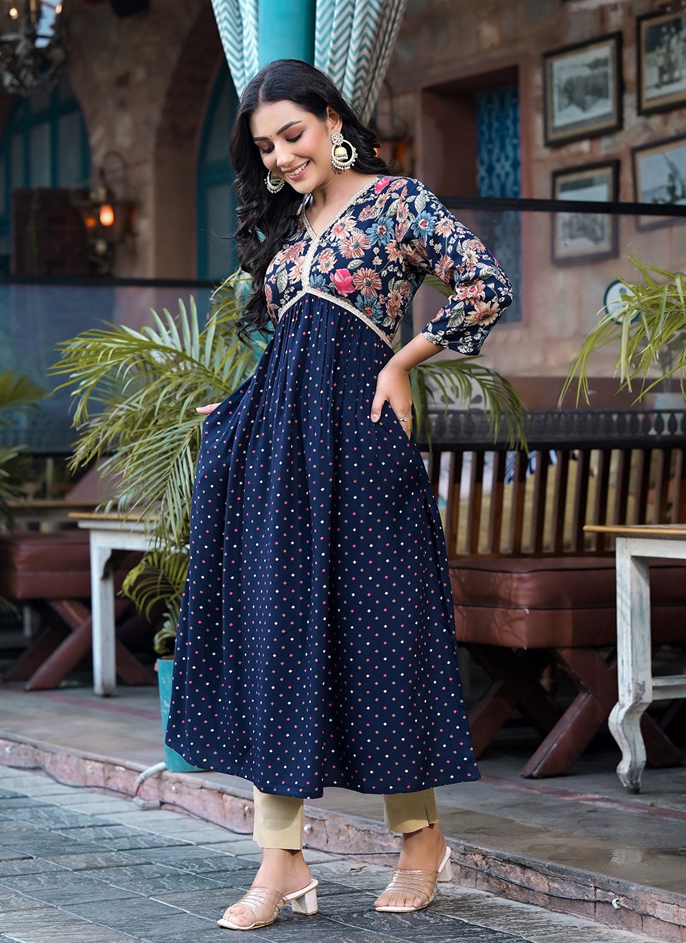 Blue Color Casual Kurti