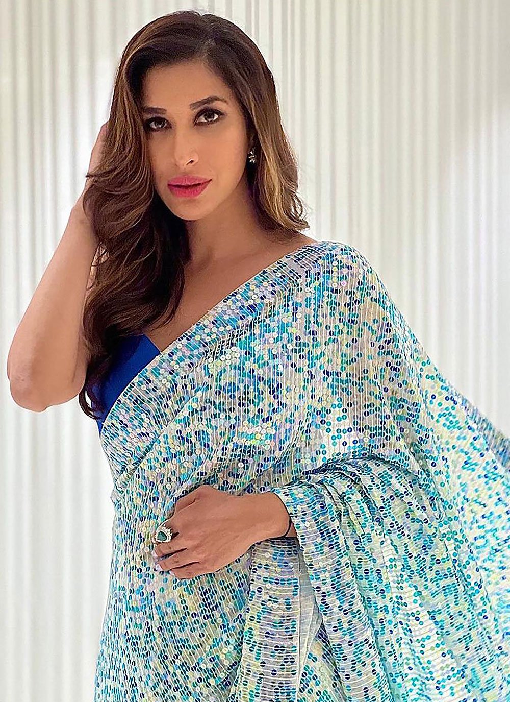 Blue Color Trendy Saree