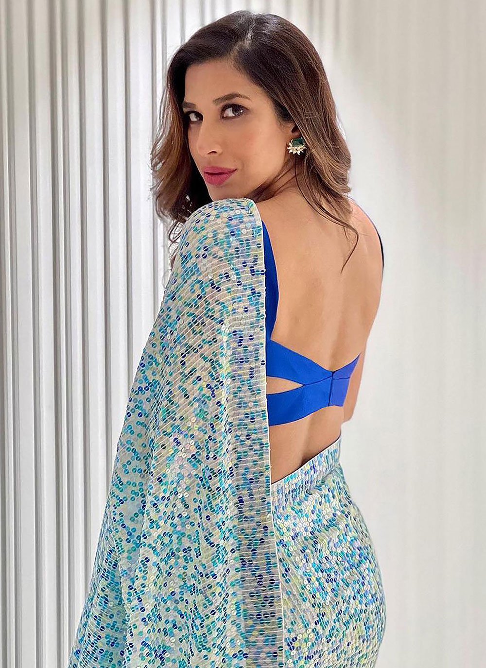 Blue Color Trendy Saree