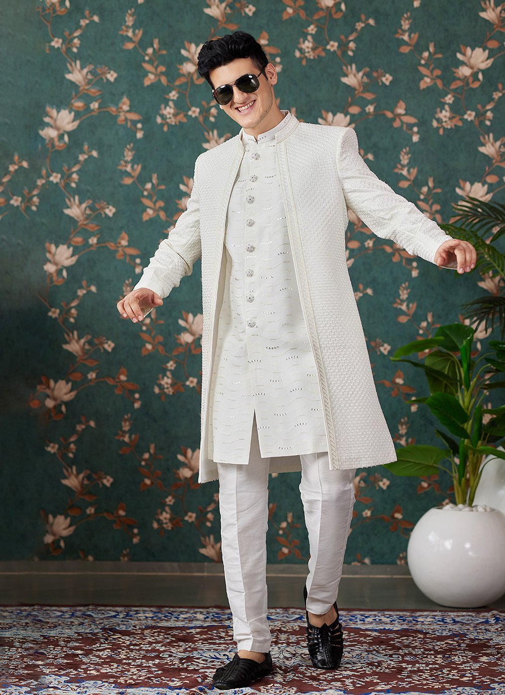 Cream Color Indo Western