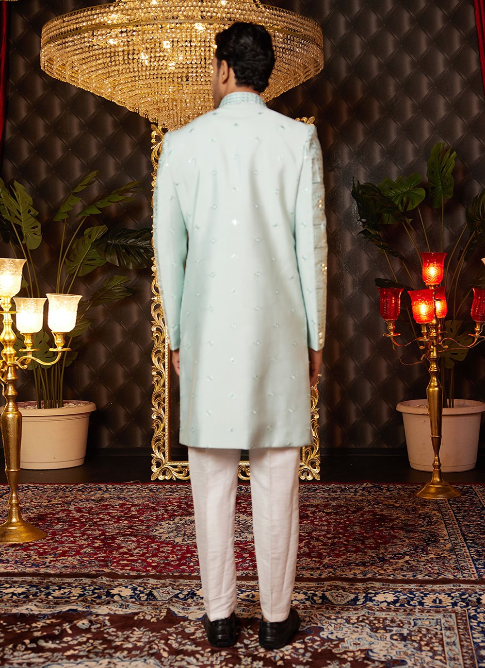 Green Color Indo Western