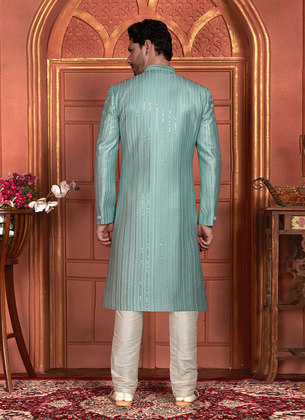 Green Color Sherwani