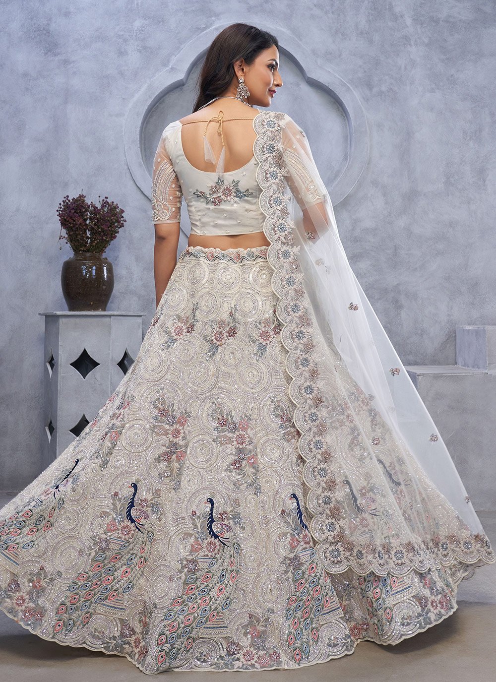 Silver Stone Ceremonial A Line Lehenga Choli