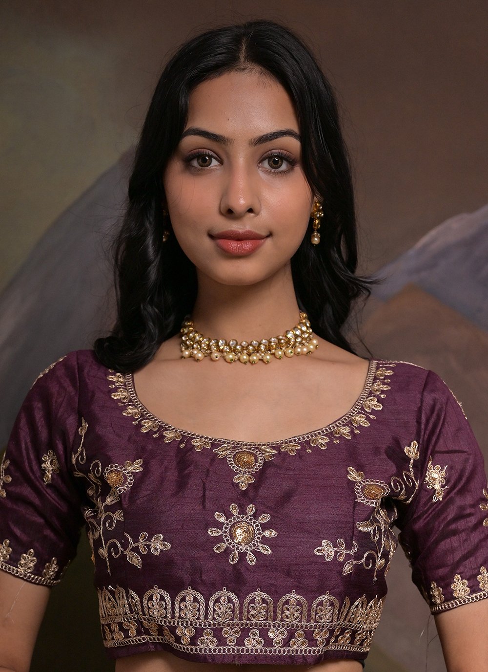 Wine Color Trendy Saree