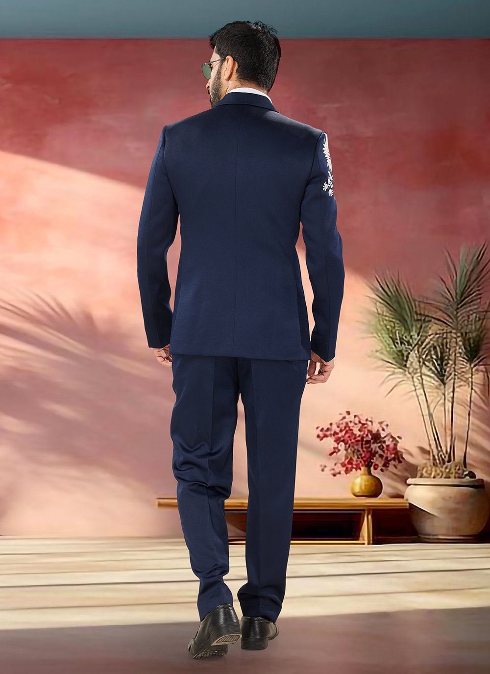 Navy Blue Ceremonial Tuxedo Suit